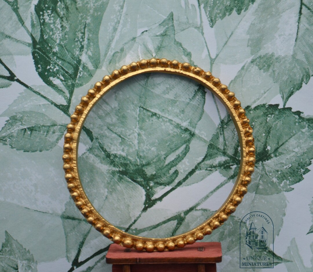 Thin Gilded Rounded Bubble Frame | Ornamentation for Dollhouses - Etsy