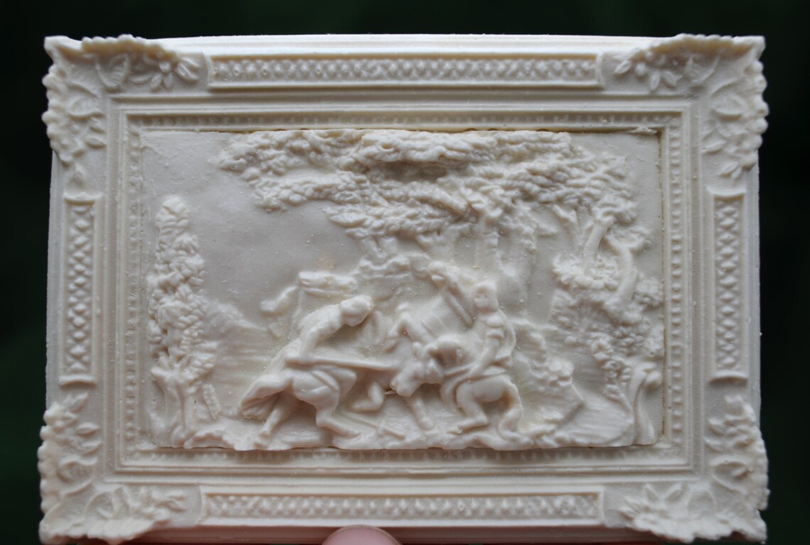 The Victory | Framed Hunting Scene | Miniature Ceiling Carving - Etsy