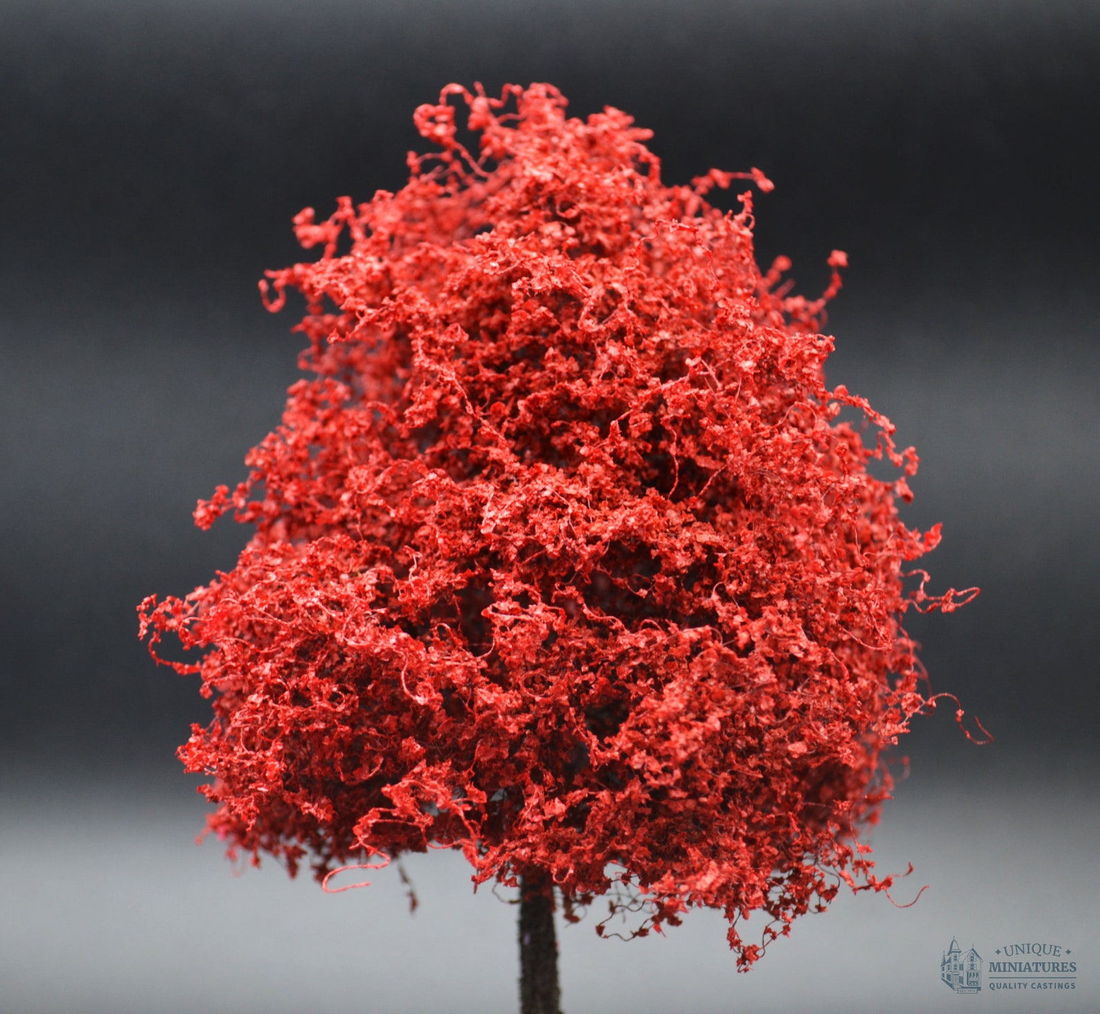 Small Autumn Sugar Maple Tree on Spike 4 Inches Miniature for Dollhouse ...