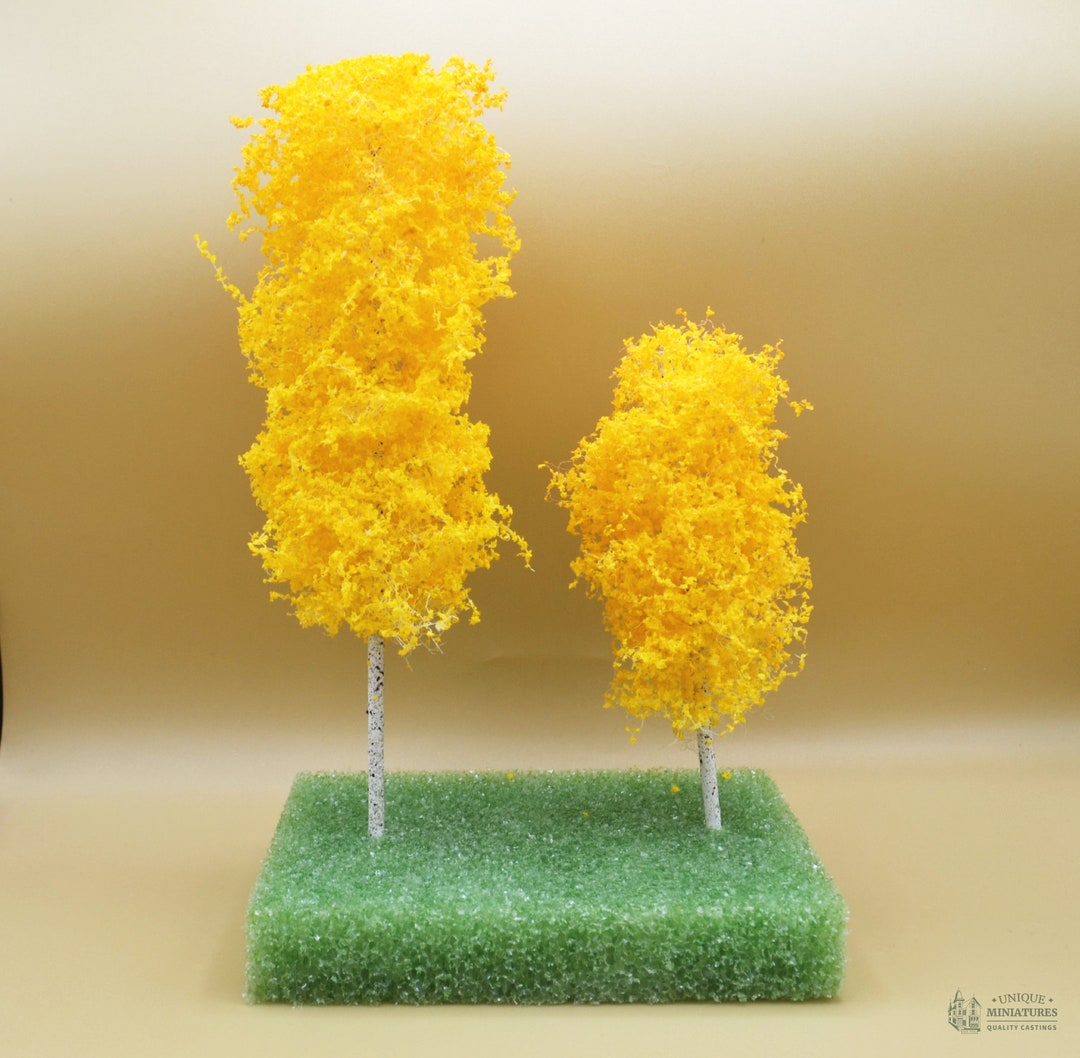 Autumn Aspen Grove Tree on Spike | 6"/9" | Set of Two | Miniature for ...