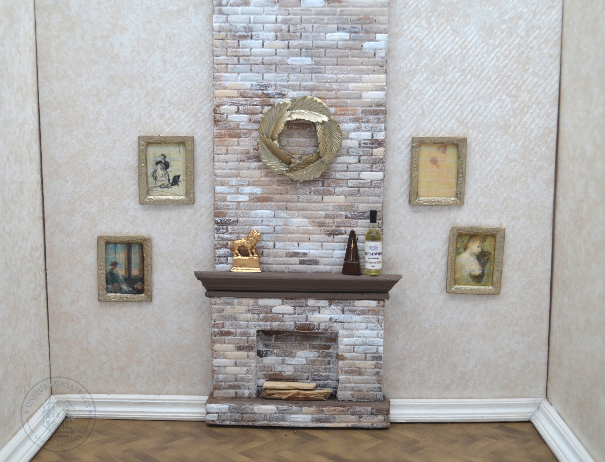 DIY Miniature Rustic Brick Halfscale Fireplace Crafting Kit - Etsy