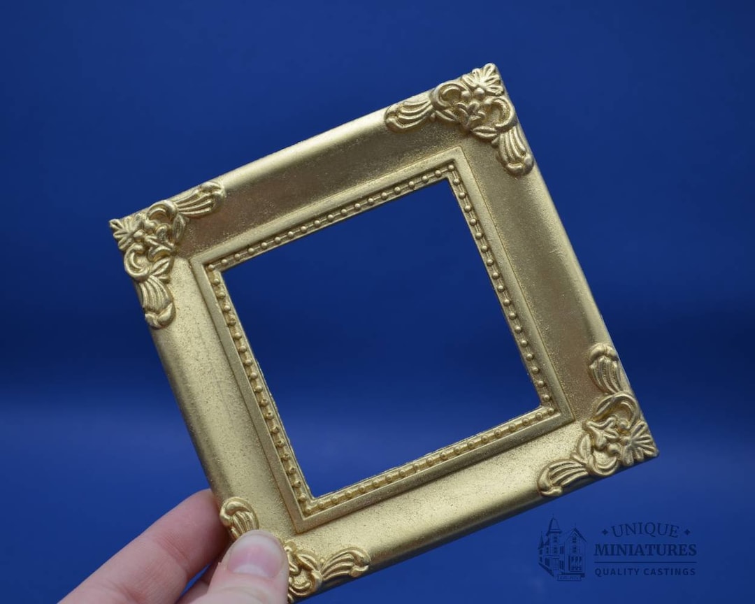 Large Gilded Square Frame | Miniature for Dollhouses - Etsy