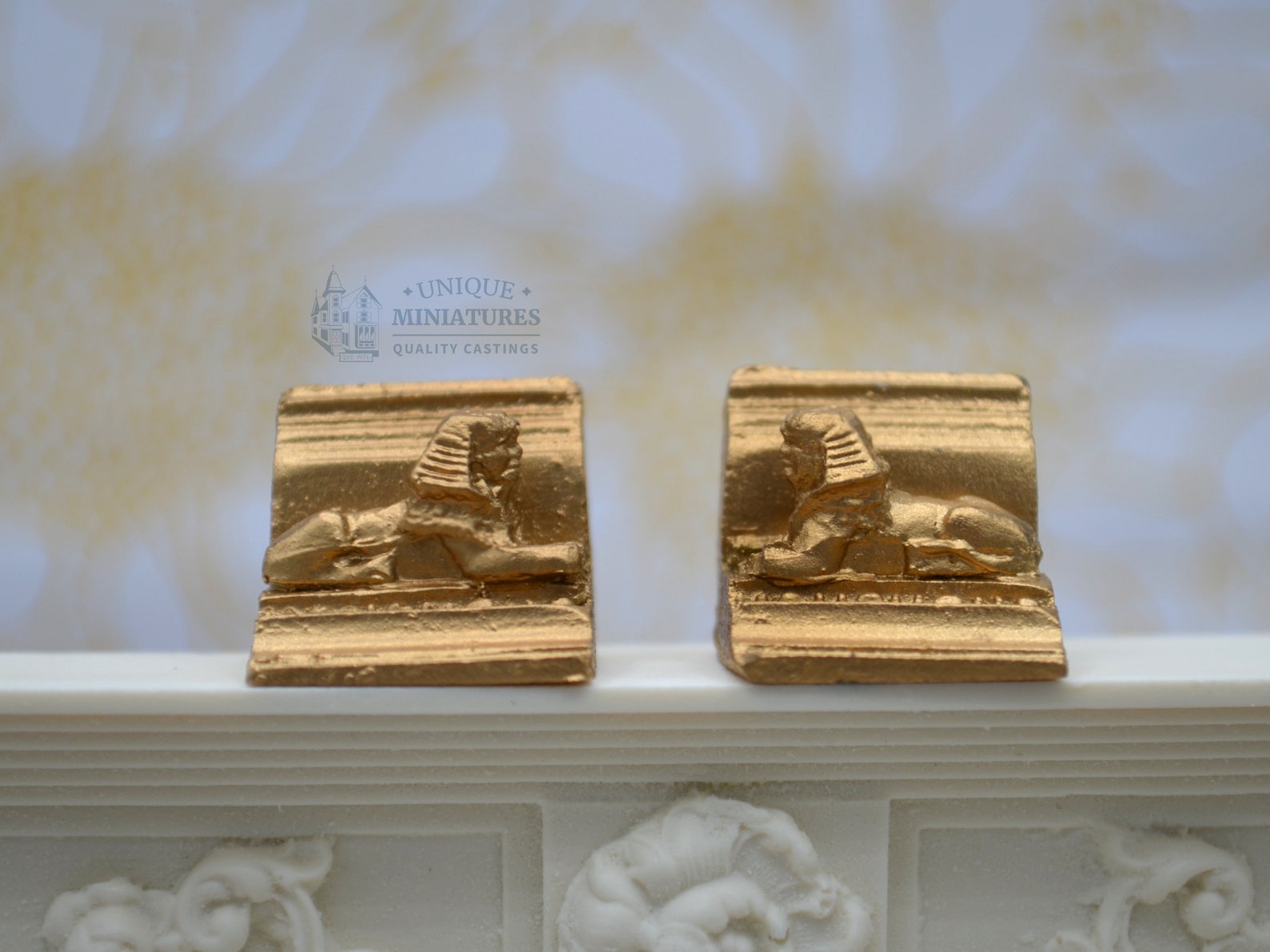 Miniature Sphinx Bookend | Decor for Dollhouse | Set of Two - Etsy