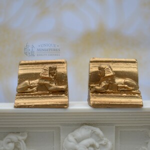 Miniature Sphinx Bookend | Decor for Dollhouse | Set of Two - Etsy