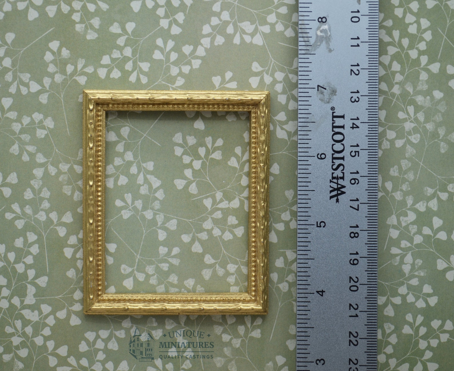 Small Textured Gold Frame | Miniature for Dollhouses - Etsy