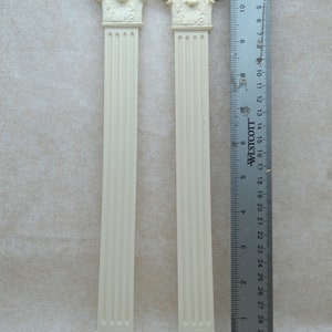 Flat-backed Fern Column | Ornate Miniature Decor | Set of Two - Etsy