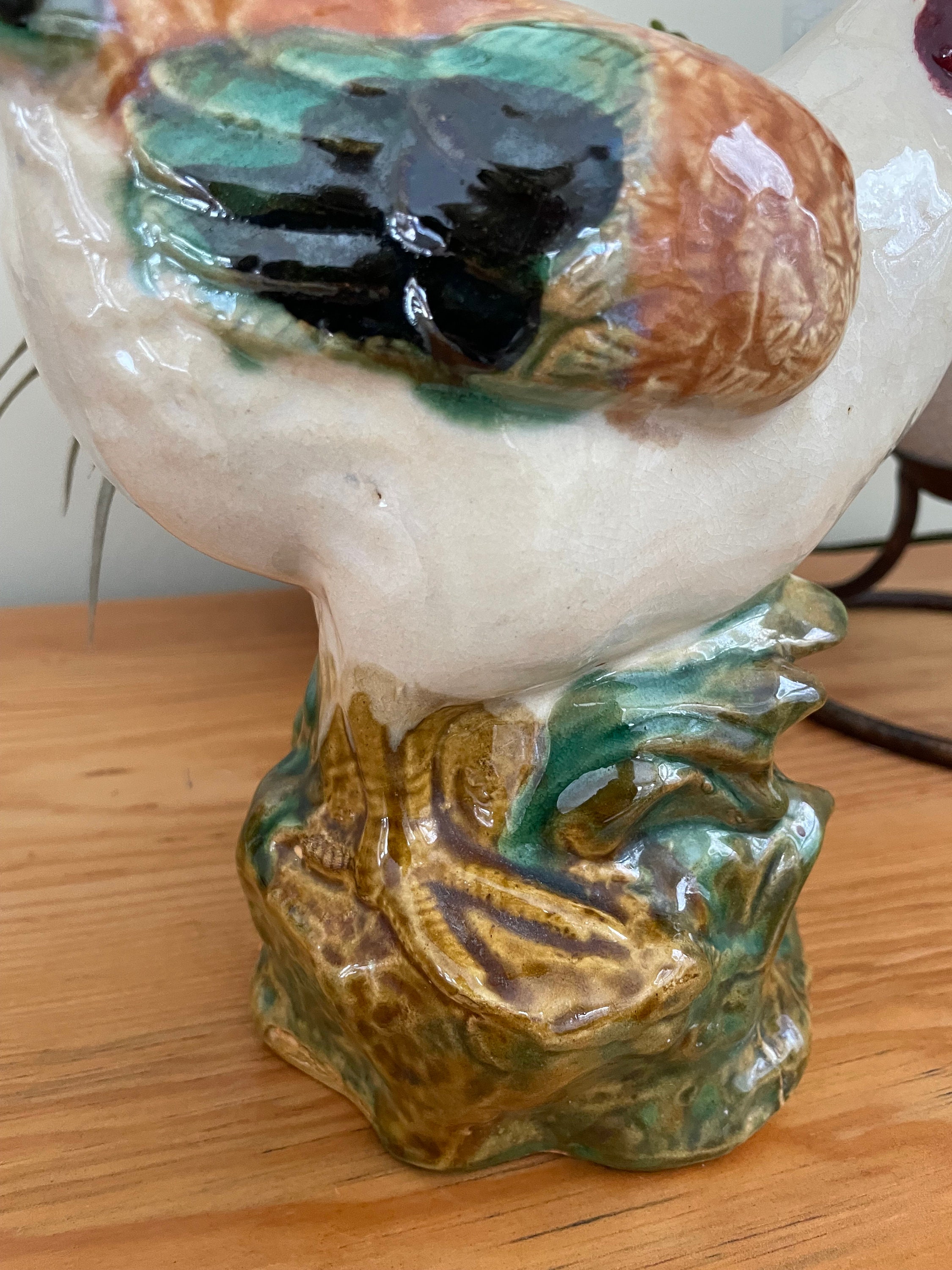 Vintage Majolica Hand Painted Chicken Hen - Etsy