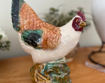 Vintage Fabulous Country French/italian Style Majolica Hen - Etsy