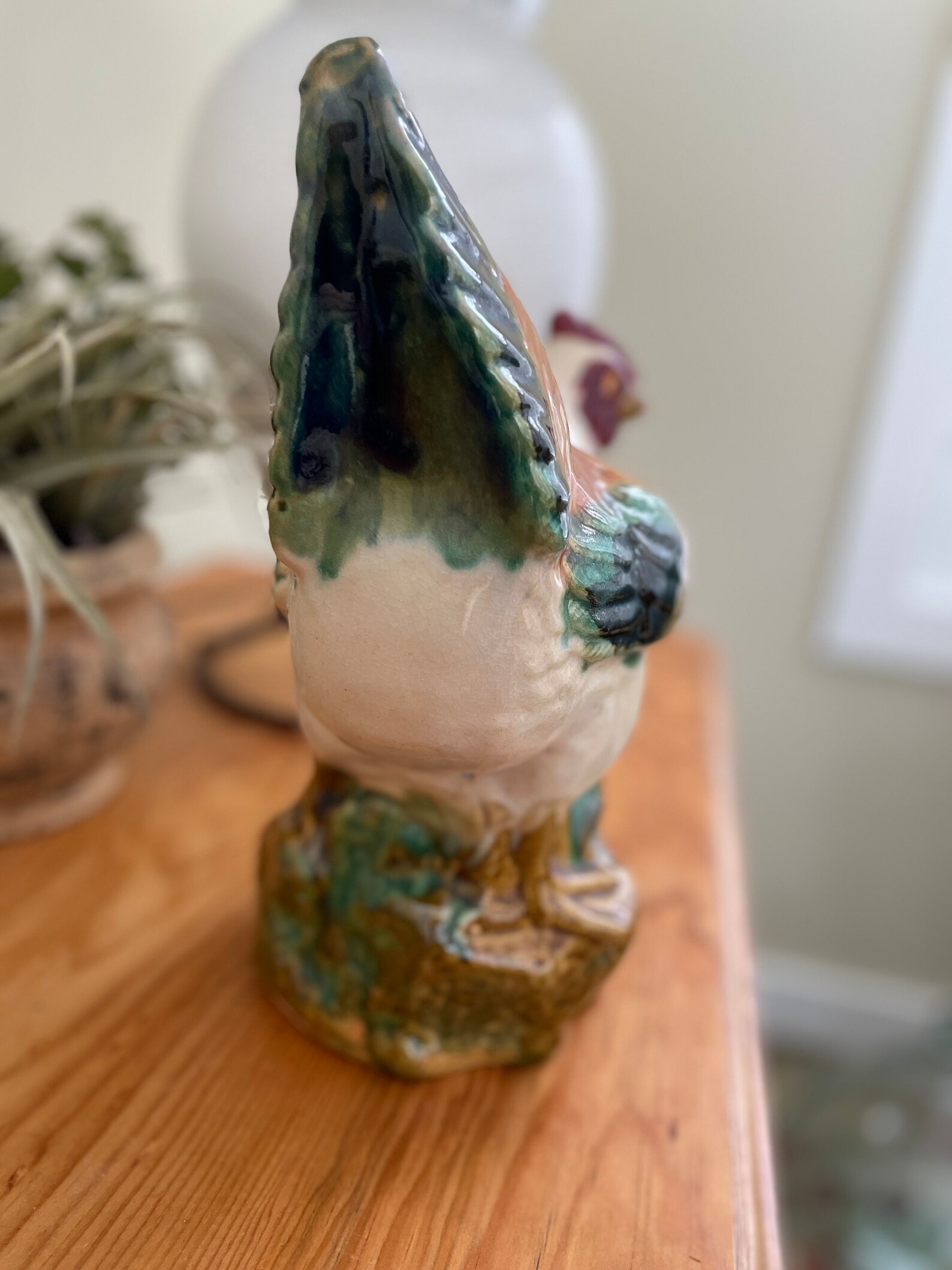 Vintage Majolica Hand Painted Chicken Hen - Etsy