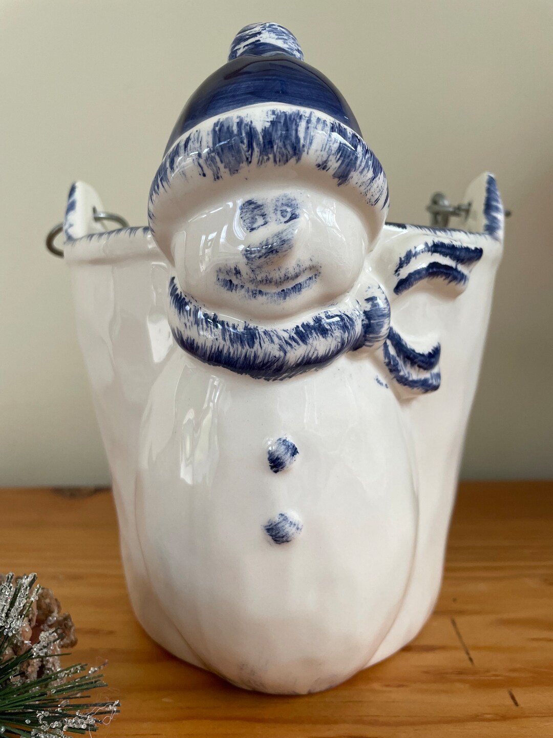 Maxcera Ceramic Snowman Bucket Pail - Etsy