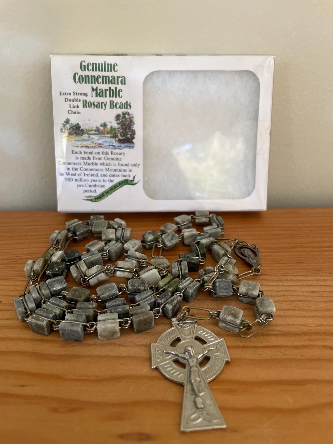 Vintage Connemara Marble Irish Celtic Rosary Beads - Etsy