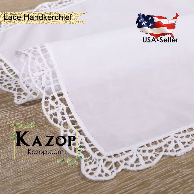 Lace Handkerchief Bulk-embroidery Wedding Handkerchief Wholesale white ...