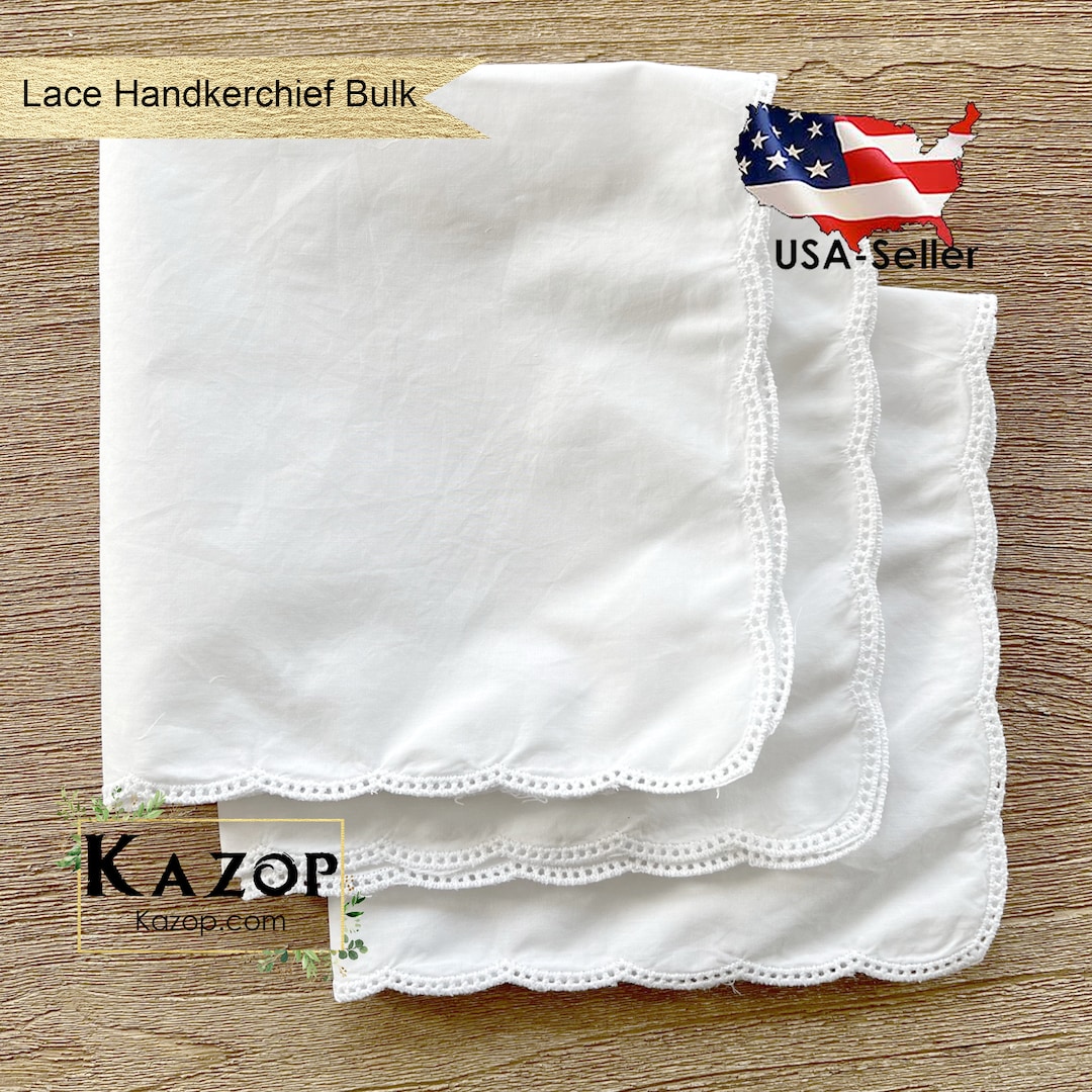 Lace Handkerchief Bulk-embroidery Wedding Handkerchief Wholesale -white ...
