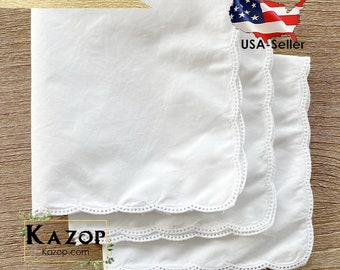 Lace Handkerchief Bulk embroidery Wedding Handkerchief Wholesale white Vintage Style Handkerchie bulk Handkerchief for Embroidery Etsy