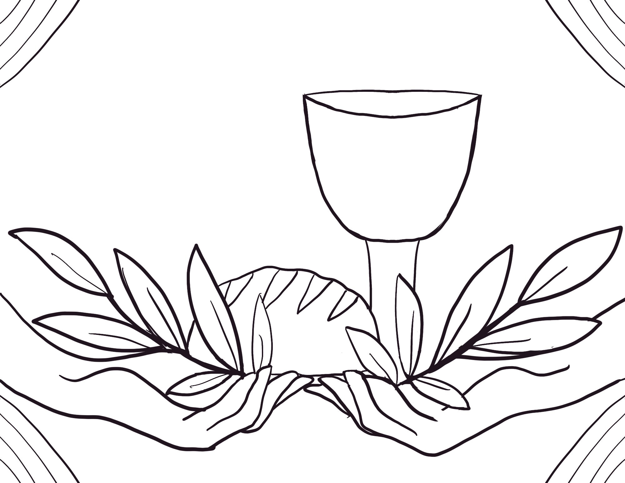 Communion Coloring Page - Etsy