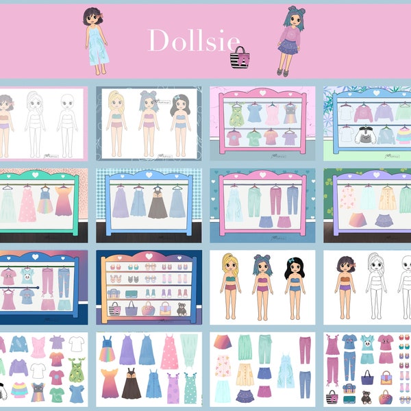 Kate Made Paper Dolls - Etsy