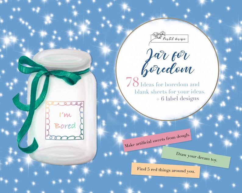 A Jar for Boredom, Bored, Activities for Kids, Toodler, Homeschool ...