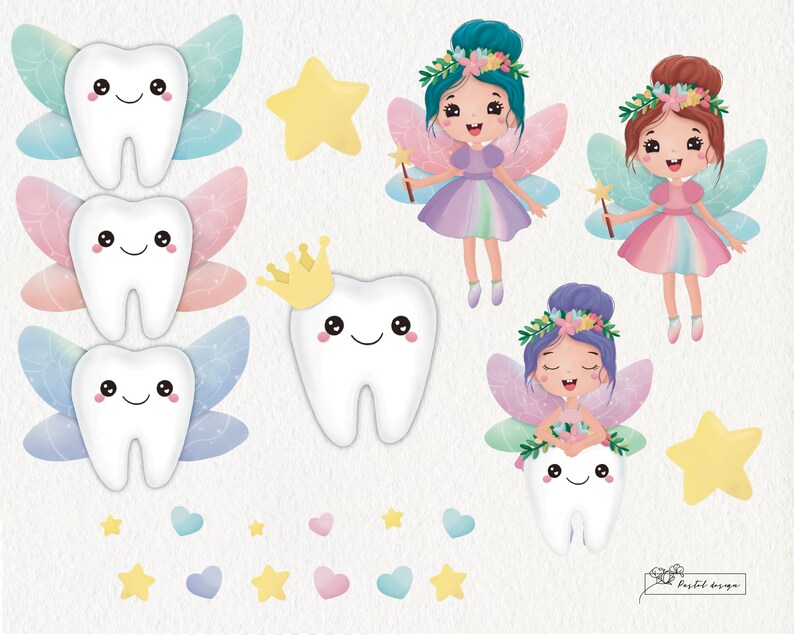 Tooth Fairy Cliparts, Commercial Doodles, Drawings, Kids, Planner ...