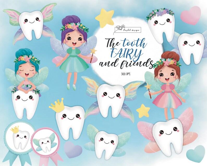 Tooth Fairy Cliparts, Commercial Doodles, Drawings, Kids, Planner ...
