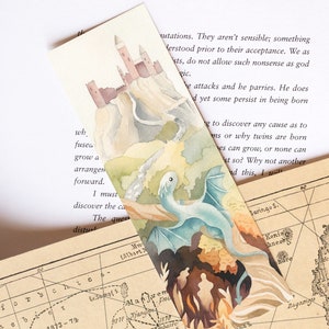 Dragon Printable Bookmark, Fairytale Castle Bookmark, Fantasy ...