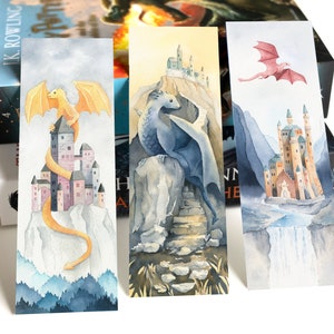 Dragon Bookmarks, Set of 6 Printable Fantasy Downloads, Fairytale ...