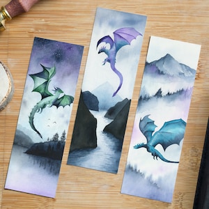 Dragon Bookmarks, Set of 6 Printable Fantasy Downloads, Fairytale ...