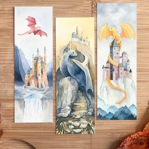 Dragon Bookmarks, Set of 6 Printable Fantasy Downloads, Fairytale ...