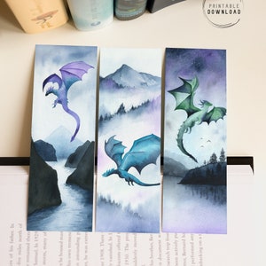 Dragon Bookmarks, Set of 6 Printable Fantasy Downloads, Fairytale ...