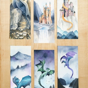 Dragon Bookmarks, Set of 6 Printable Fantasy Downloads, Fairytale ...