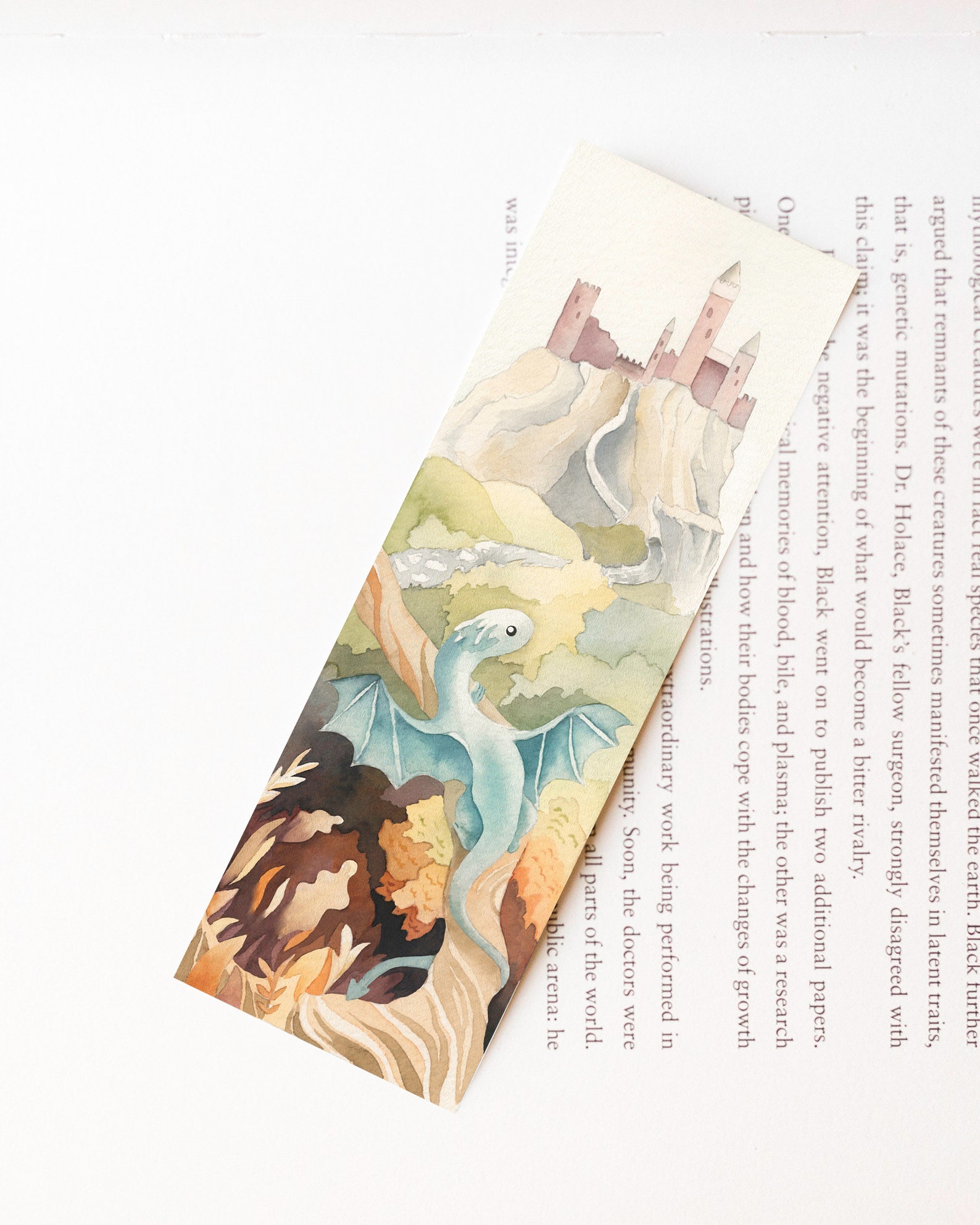 Dragon Printable Bookmark, Fairytale Castle Bookmark, Fantasy ...