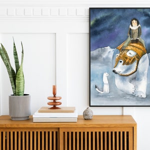 His Dark Materials Inspired Printable Wall Art Iorek Lyra - Etsy