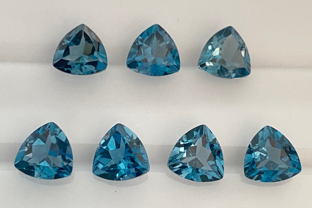 Natural London Blue Topaz, Trillion Shape, Calibrated Loose Faceted ...