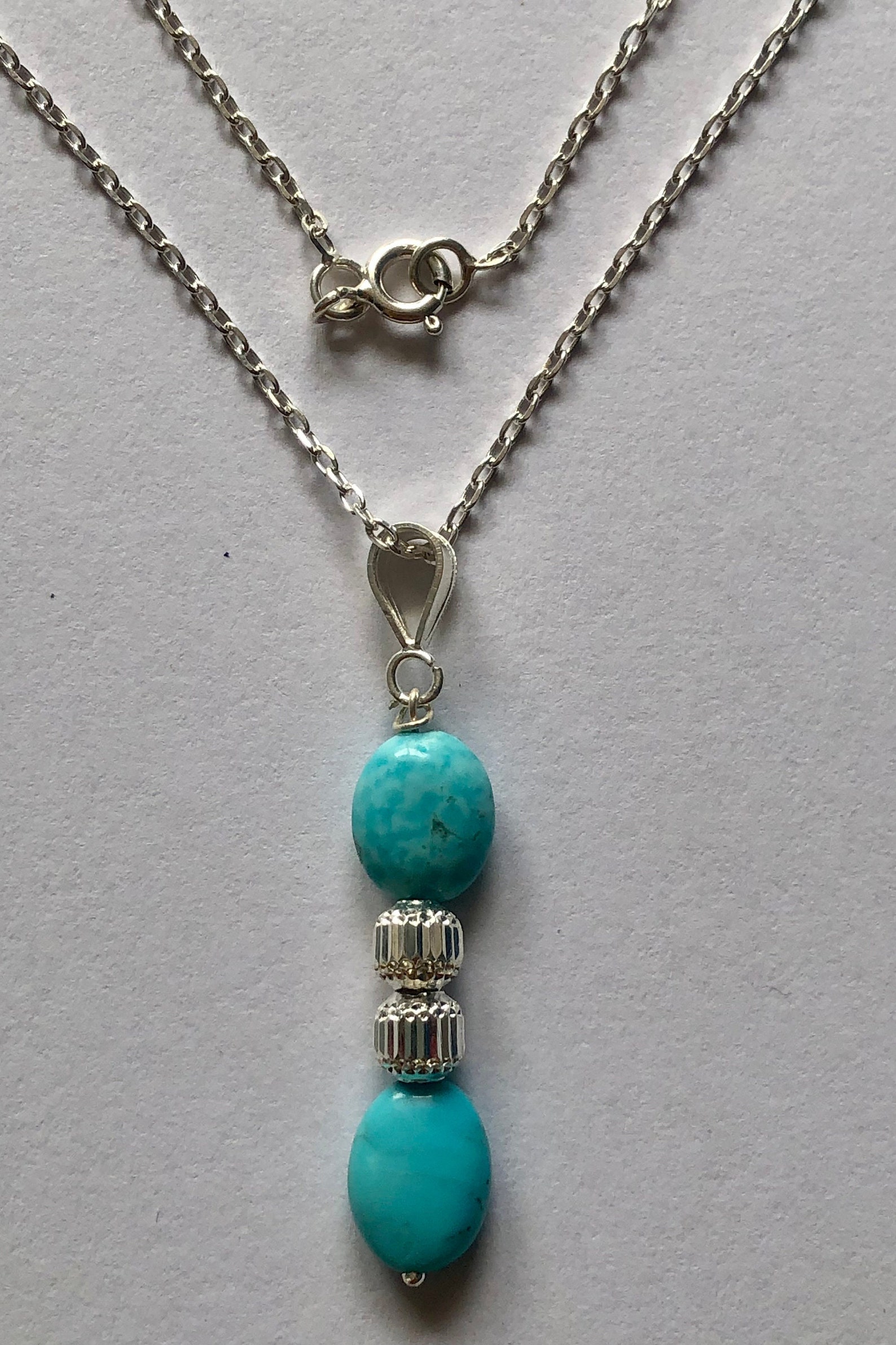 Sleeping Beauty Turquoise Jewelry Set, Handmade Blue Turquoise Necklace ...