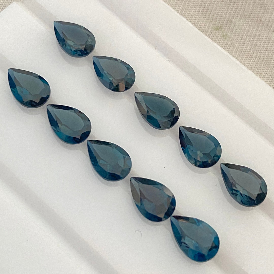 Natural London Blue Topaz, Pear Shape, Calibrated Loose Faceted ...
