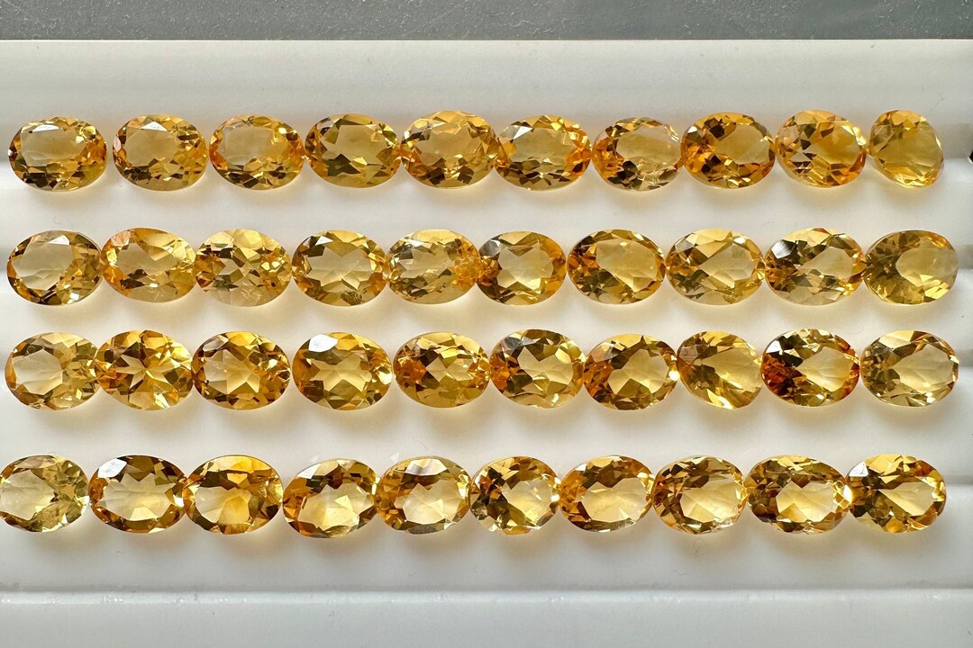 Natural Citrine, Oval Faceted, Citrine Loose Calibrated Size Gemstone ...