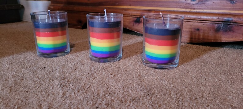 People of Color Inclusive Rainbow Pride Jar Candles, Handmade 100% Soy ...
