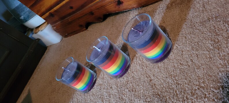 People of Color Inclusive Rainbow Pride Jar Candles, Handmade 100% Soy ...