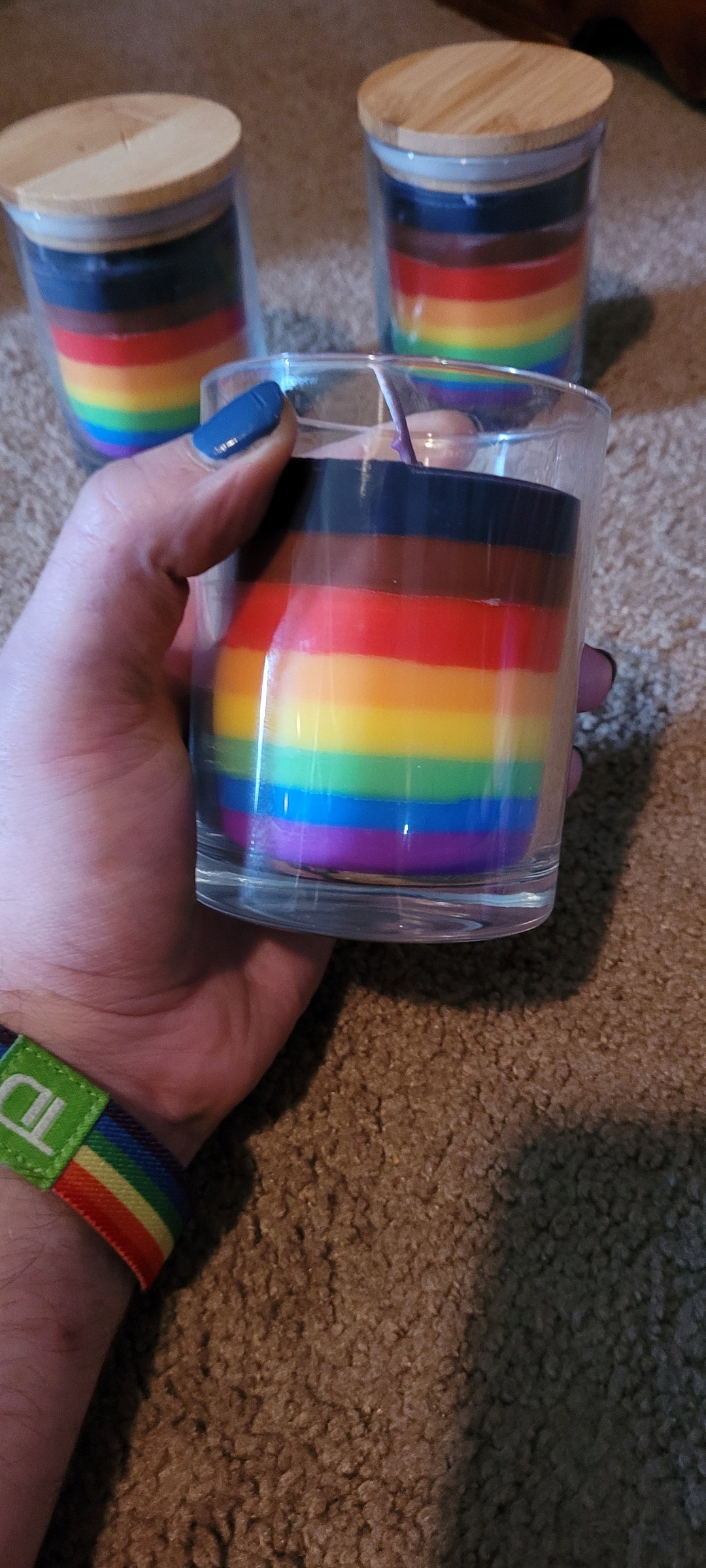 People of Color Inclusive Rainbow Pride Jar Candles, Handmade 100% Soy ...