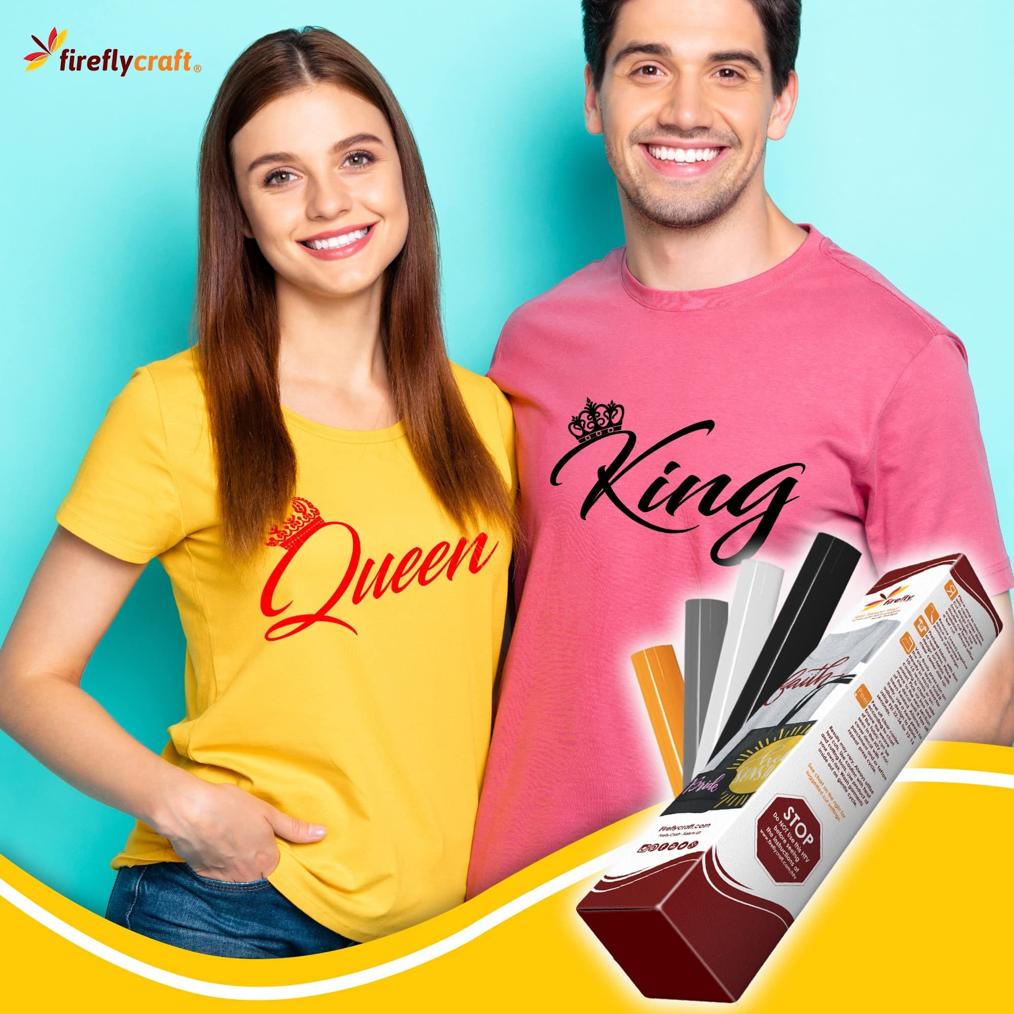 Firefly Craft Regular Sky Blue Heat Transfer Vinyl Bundle for Shirts ...