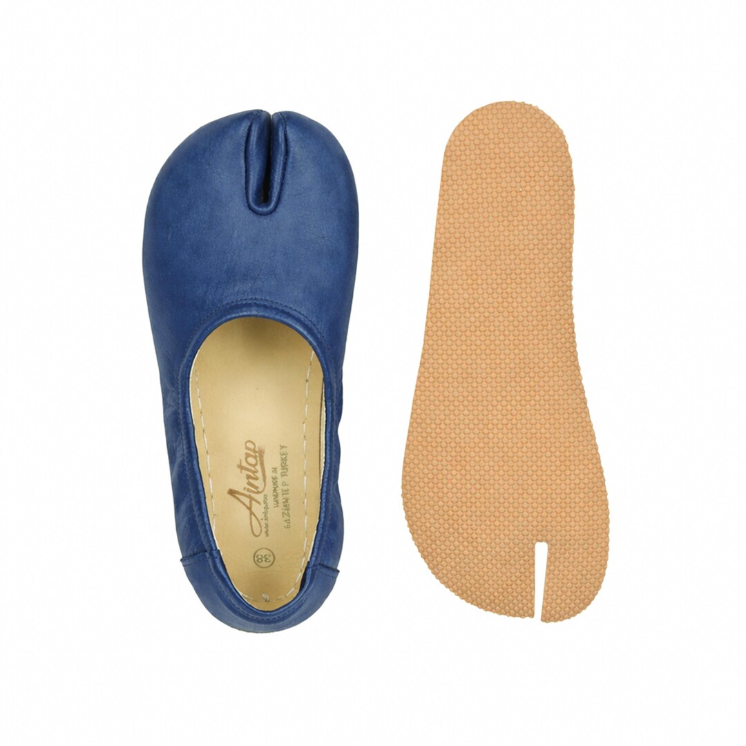Women Barefoot Shoes, Jeans NUBUCK Leather, Split-toe Tabi Shoes ...