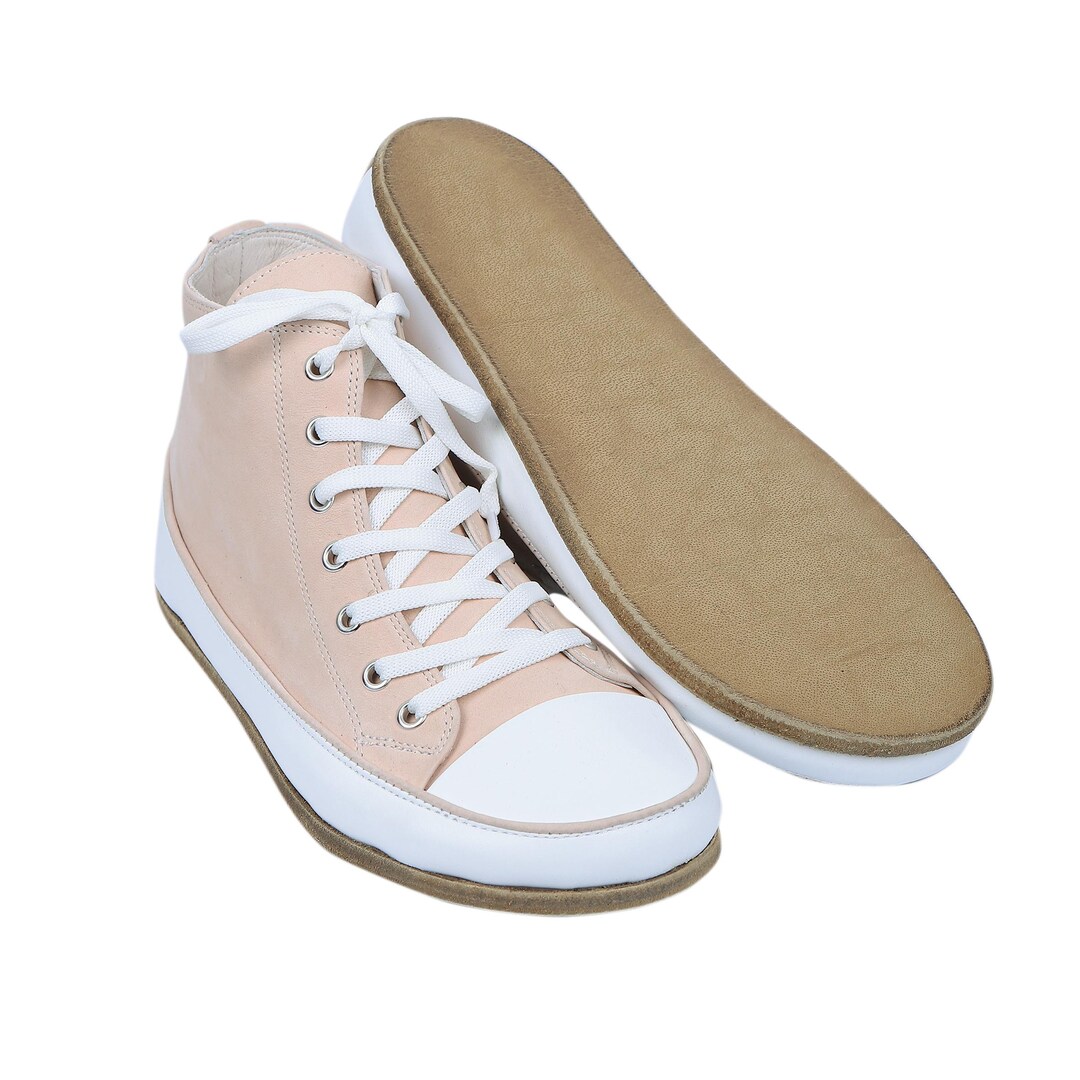 MEN Wider Long Converse Style Shoe, Handmade, Zero Drop, Barefoot CREAM ...