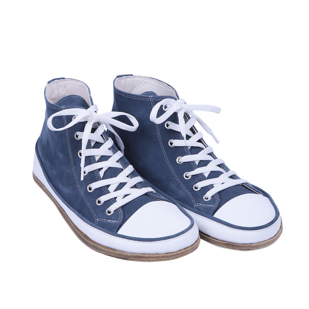 Women Wider Long Converse Style Shoe, Handmade, Zero Drop, Barefoot ...