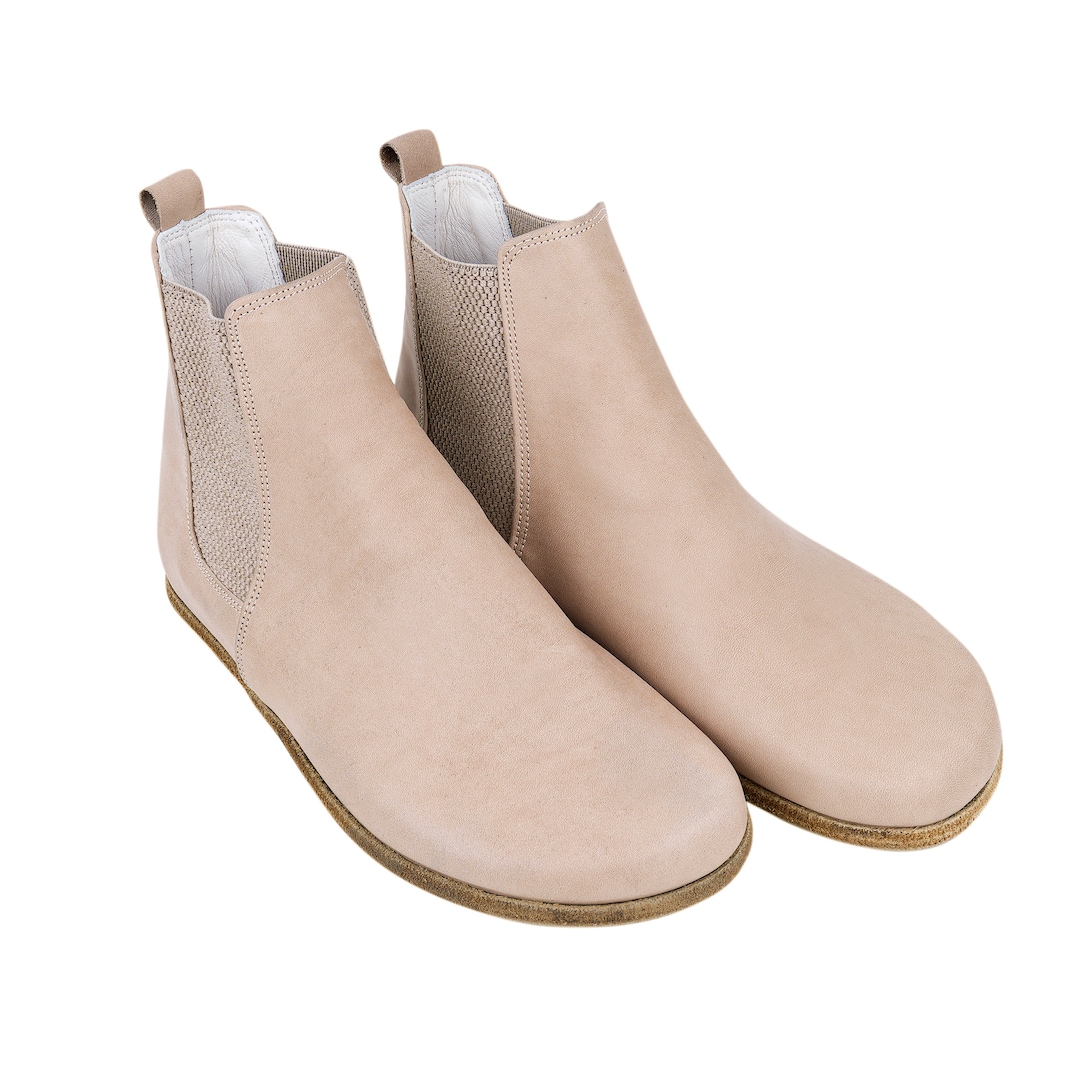 WOMEN Chelsea Boots WIDE Zero Drop Barefoot UNDYED Crazy Leather ...