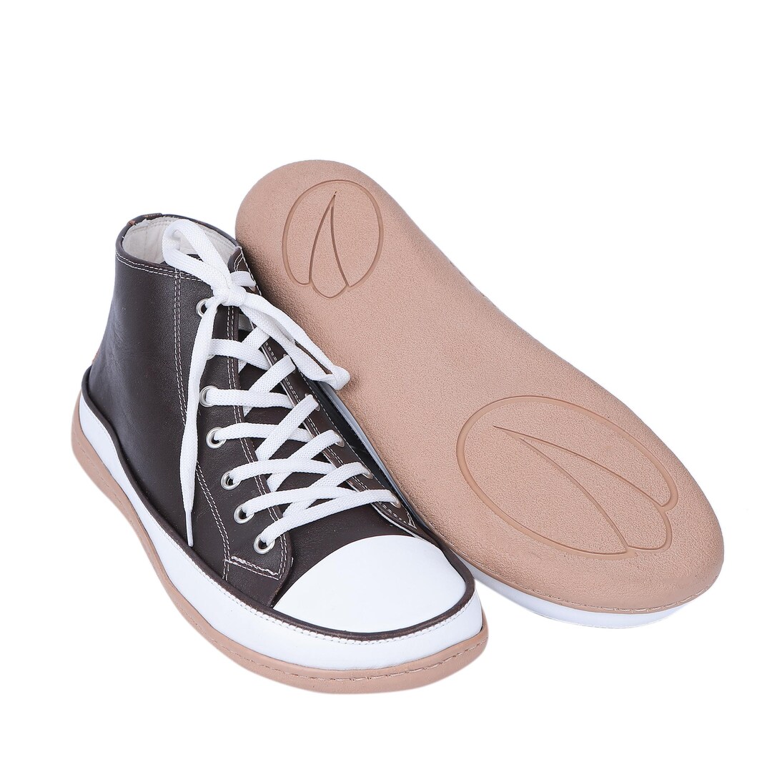 Handmade Men's Wide Toe Box Leather Converse Style Barefoot Shoes - Etsy