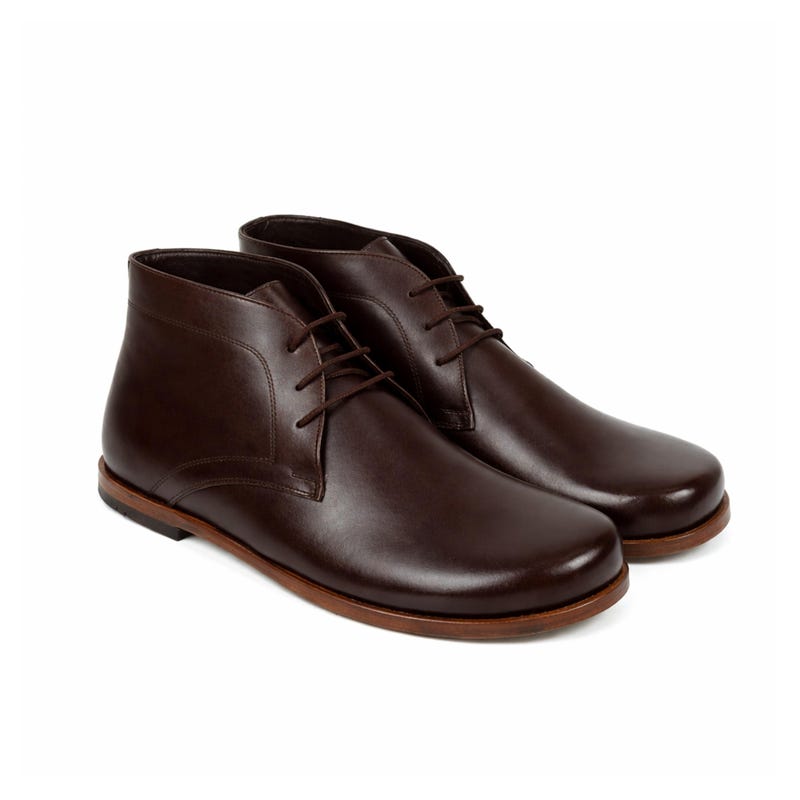 Leather Chukka Dark Brown - Etsy