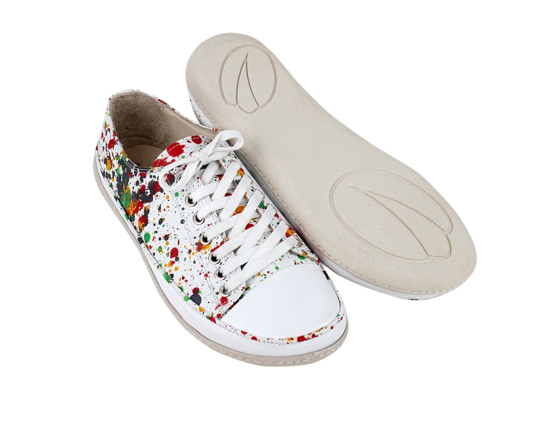 Handmade Barefoot Leather Sneakers: Women's Colorful Zero Drop Shoes - Etsy
