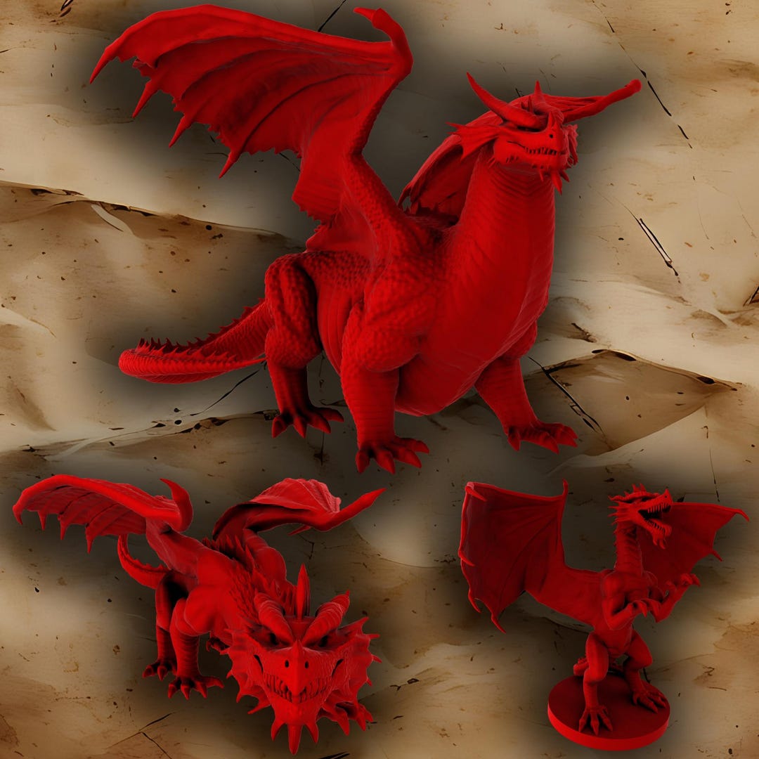 Red Dragon Miniatures for D&d/pathfinder/rpg Gaming - 28mm Scale ...