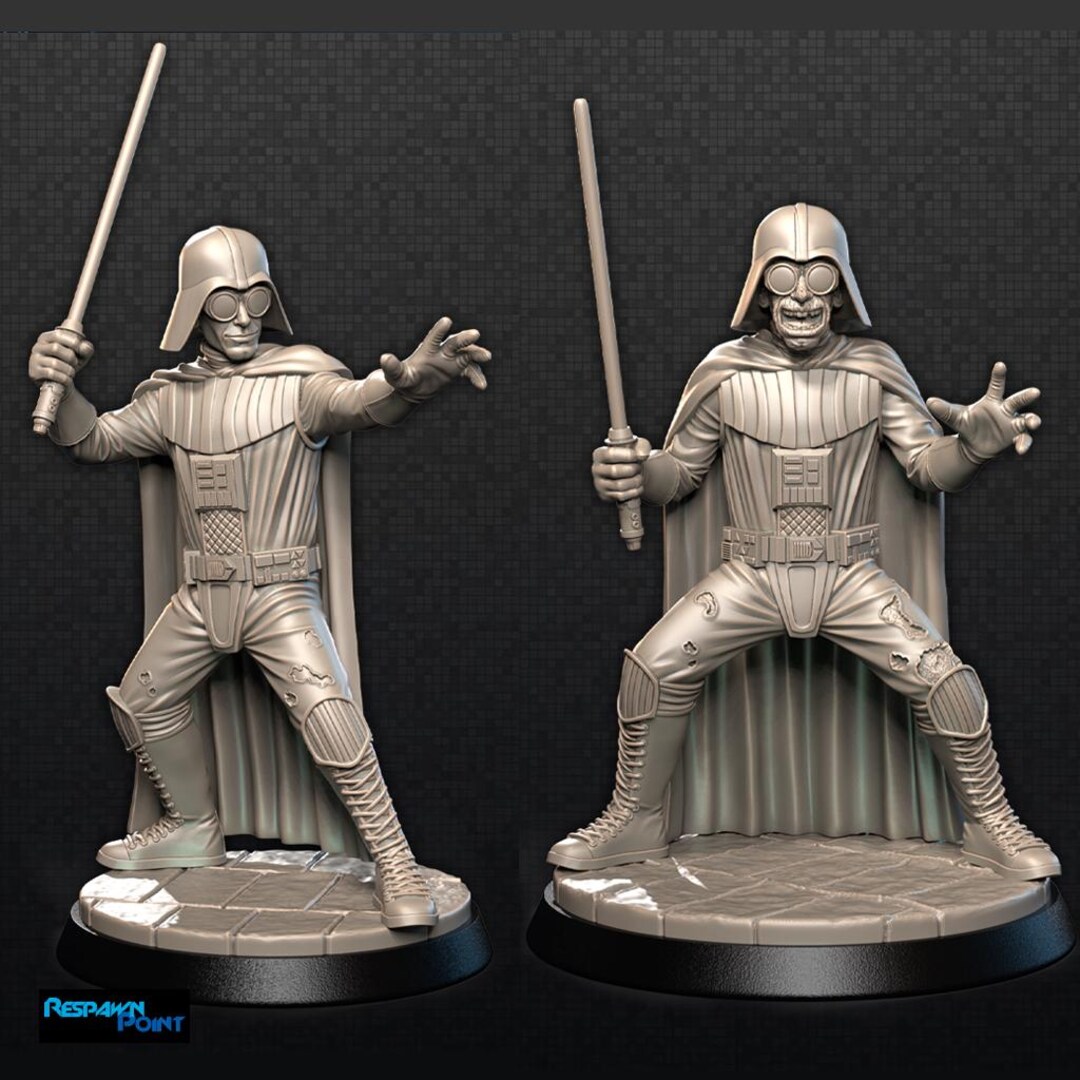 Dork Vader Zombie Miniature: 3D Printed Resin Minis for Tabletop Games ...