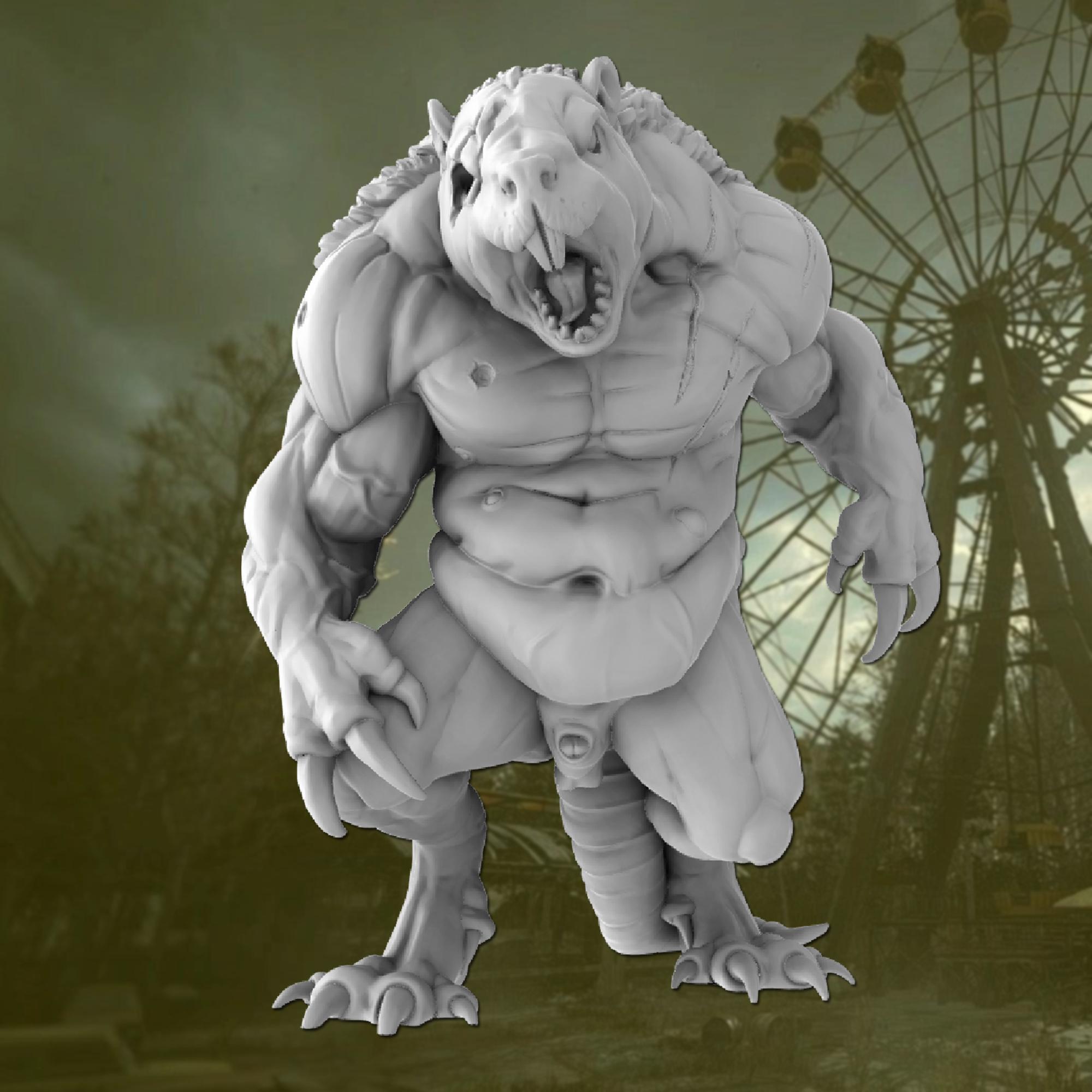 Mutated Rat King Miniature: Post Apocalyptic Tabletop Gaming (28mm/32mm ...