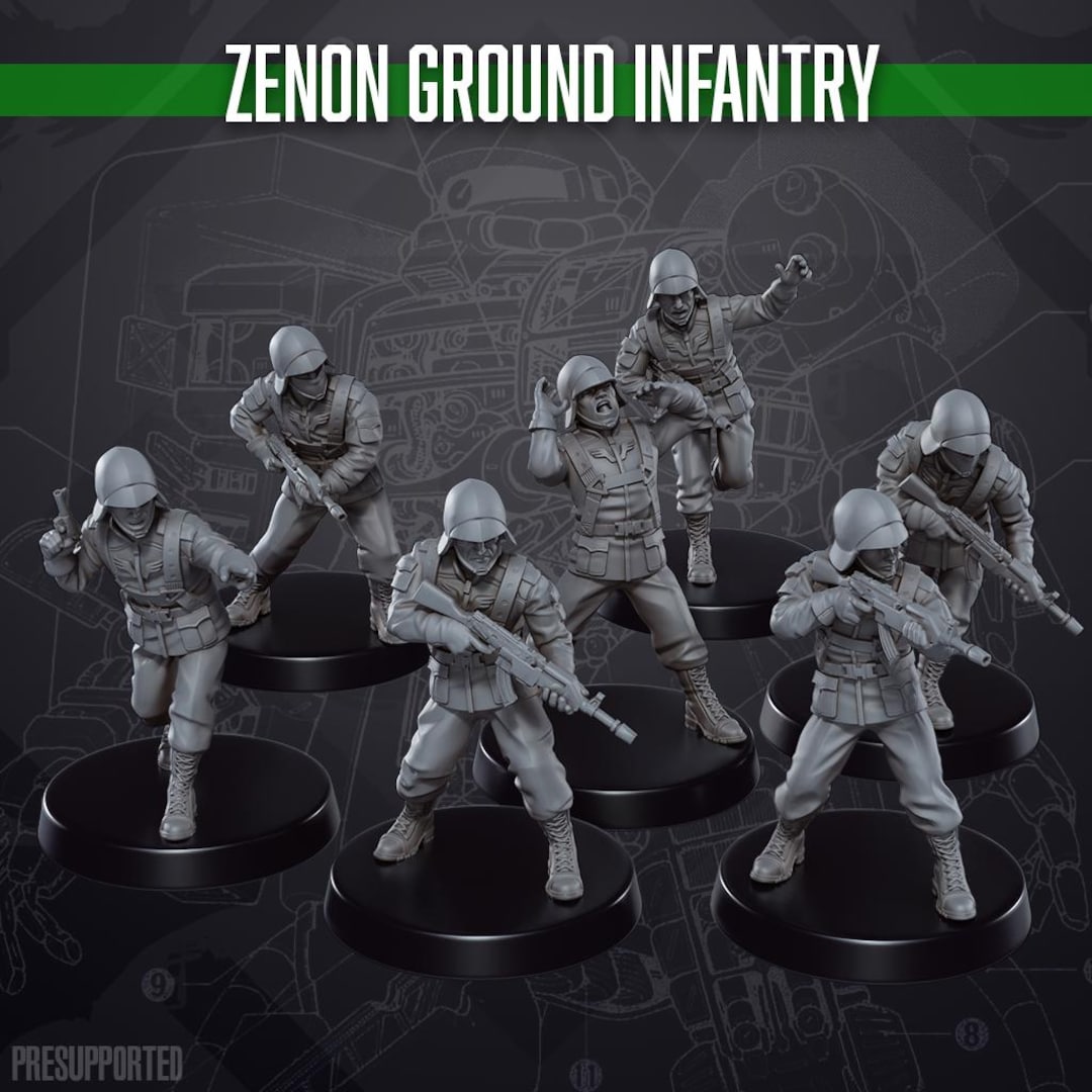 Zenon Ground Infantry Miniatures - Skullforge Studios - Etsy